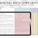 Digital Note Templates Horizontal Two Column Minimalist Notebook ...