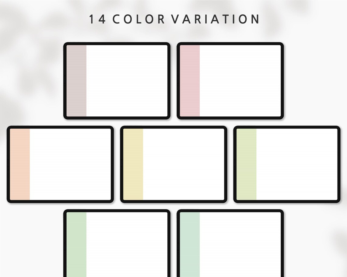 Digital Note Templates Horizontal Two Column Minimalist - Etsy