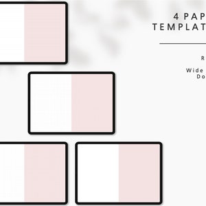 Digital Note Templates Horizontal Two Column Minimalist Notebook ...
