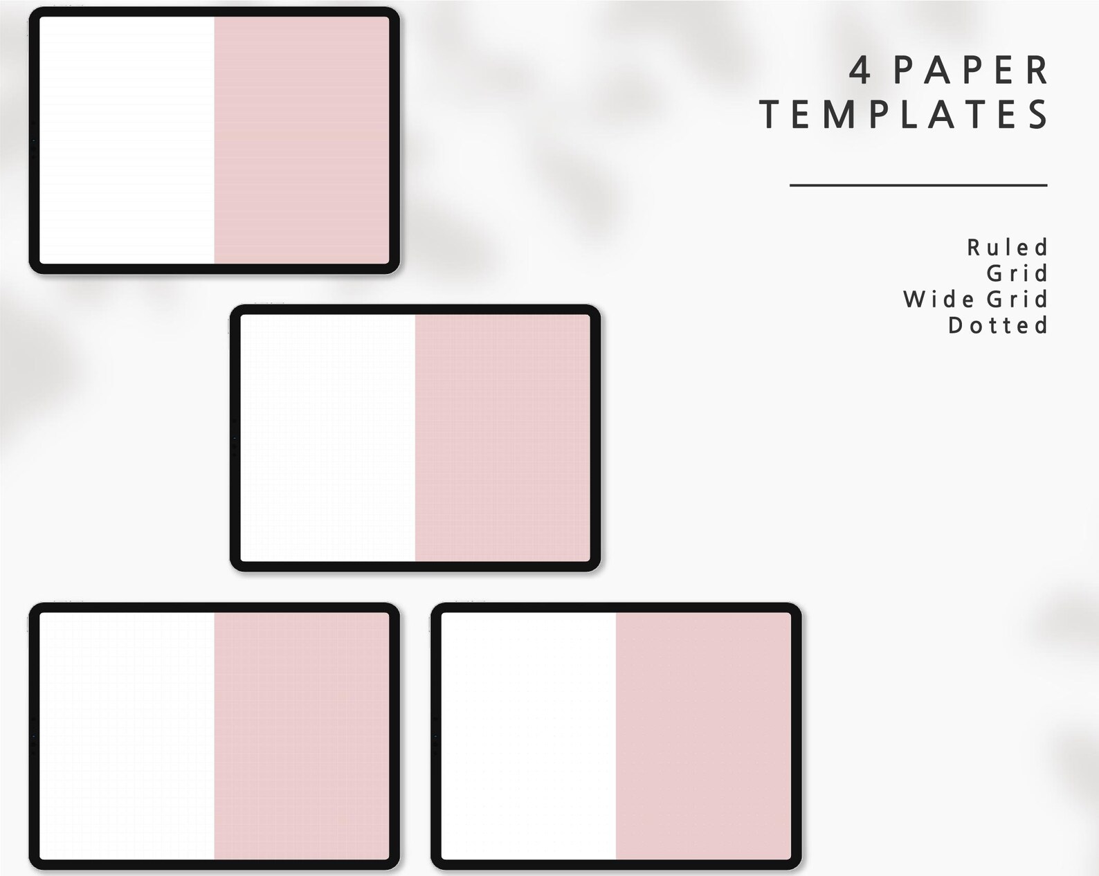Digital Note Templates Horizontal Two Column Minimalist - Etsy