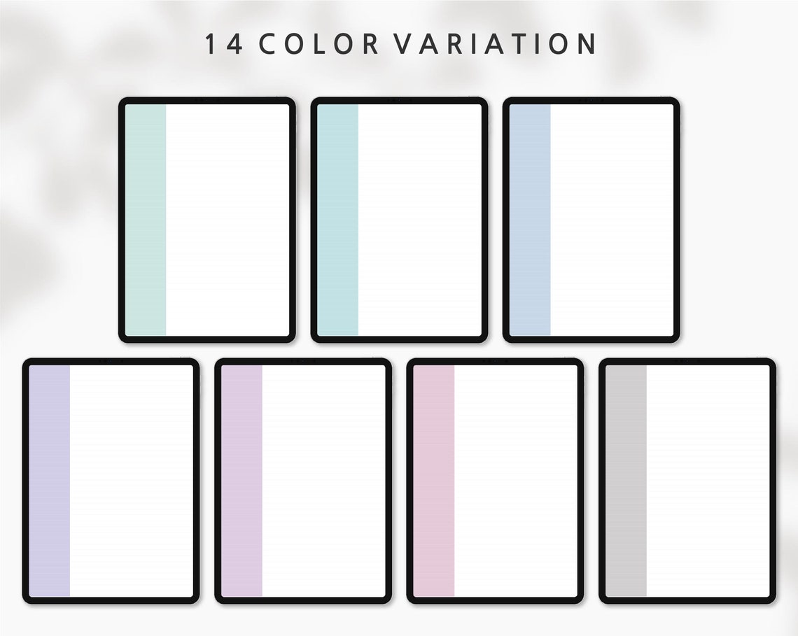 Digital Note Templates Two Column Minimalist Notebook Digital - Etsy