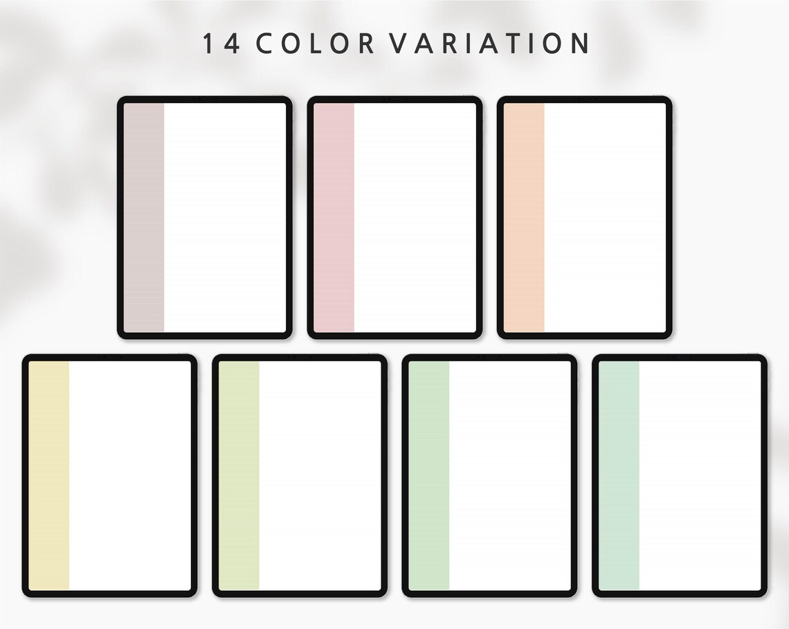 Digital Note Templates Two Column Minimalist Notebook Digital - Etsy