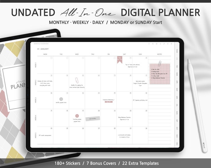 Digital Note Templates Horizontal Two Column Minimalist - Etsy