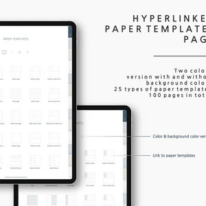 12 Tab Digital Notebook Minimalist Notebook 25 Paper Template Goodnotes ...