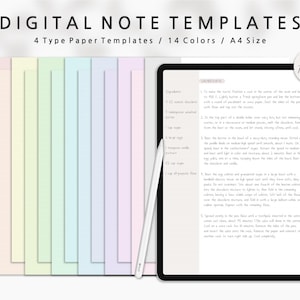Digital Note Templates Two Column Minimalist Notebook Digital ...
