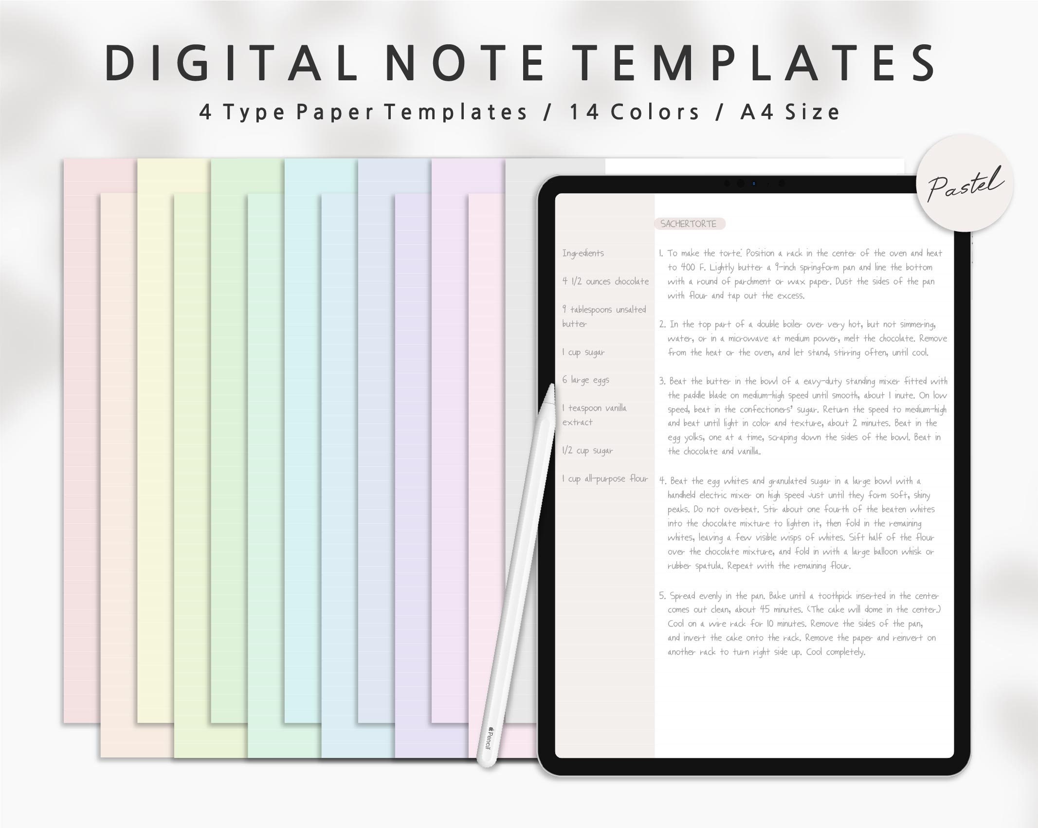 Digital Note Templates Two Column Minimalist Notebook Digital - Etsy