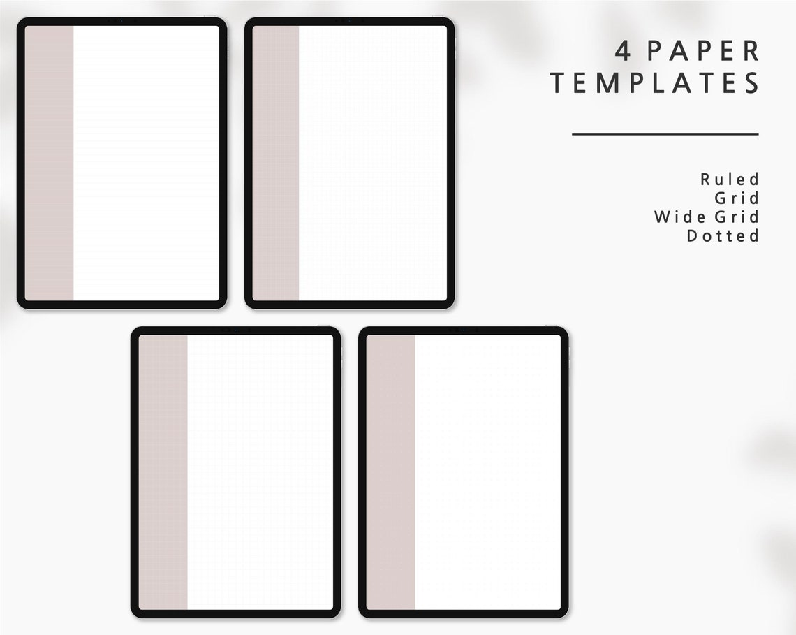 Digital Note Templates Two Column Minimalist Notebook Digital - Etsy