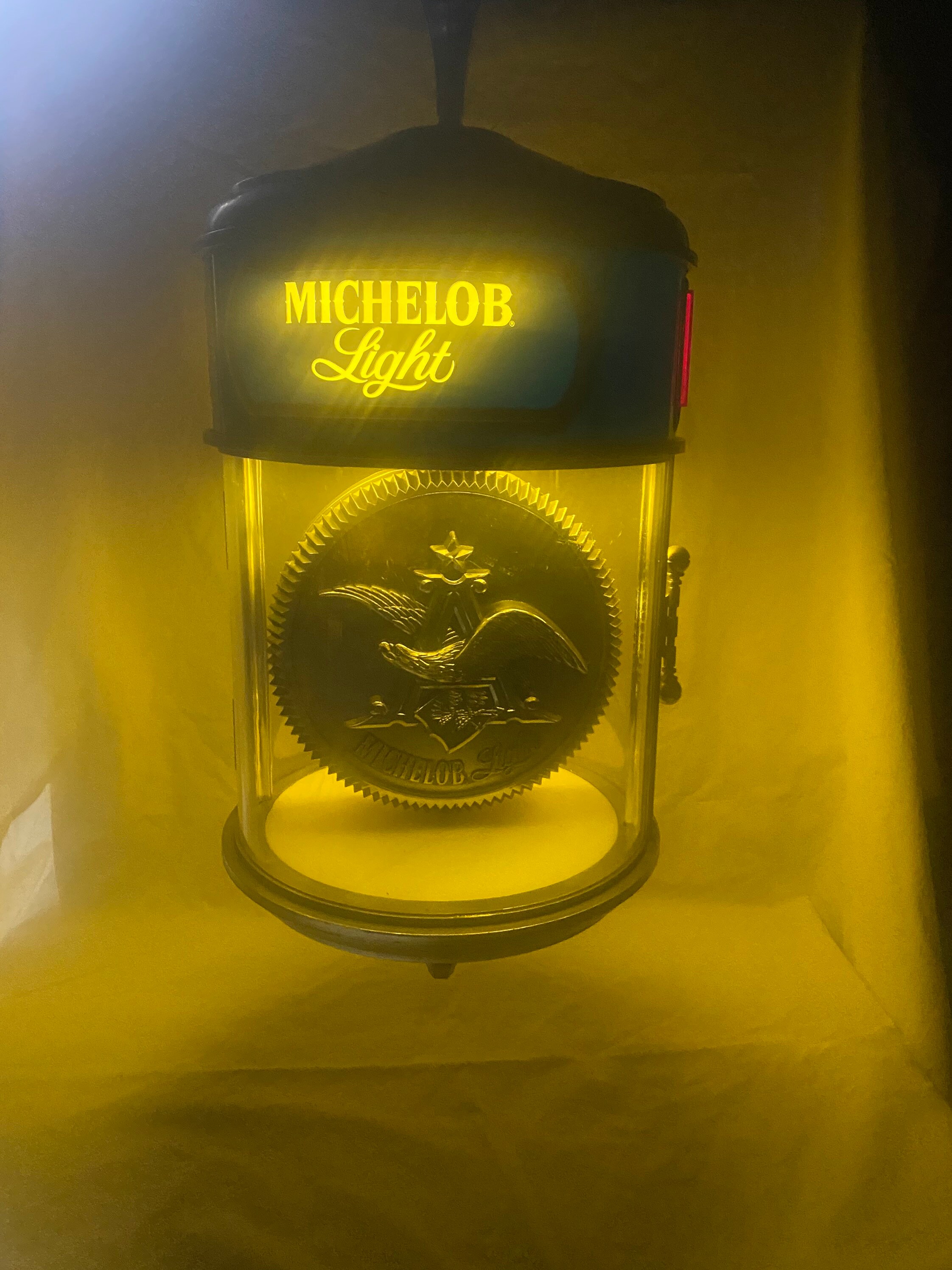 Michelob Light Rotating Lighted Clock - Etsy