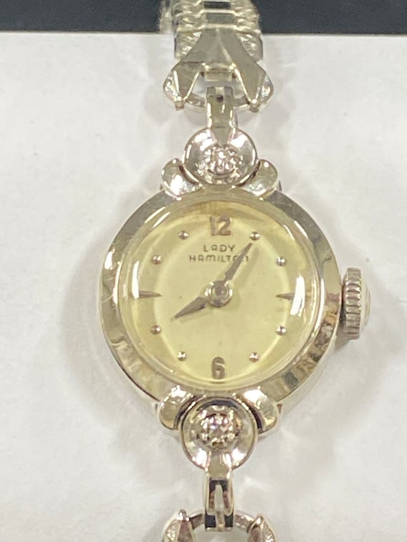Vintage 1950s Lady Hamilton Gold Watch With 2 Diamonds | Etsy