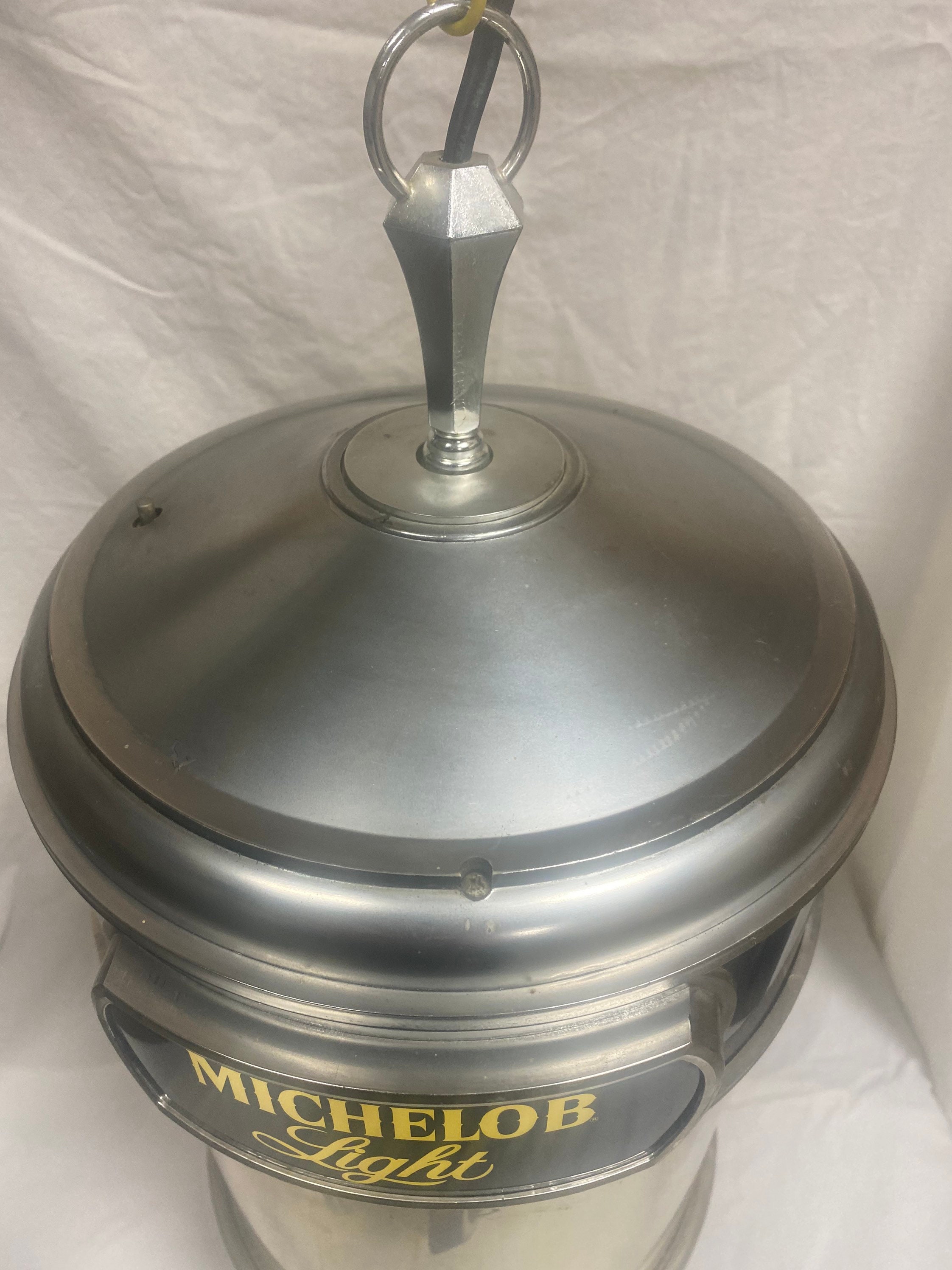 Michelob Light Rotating Lighted Clock - Etsy