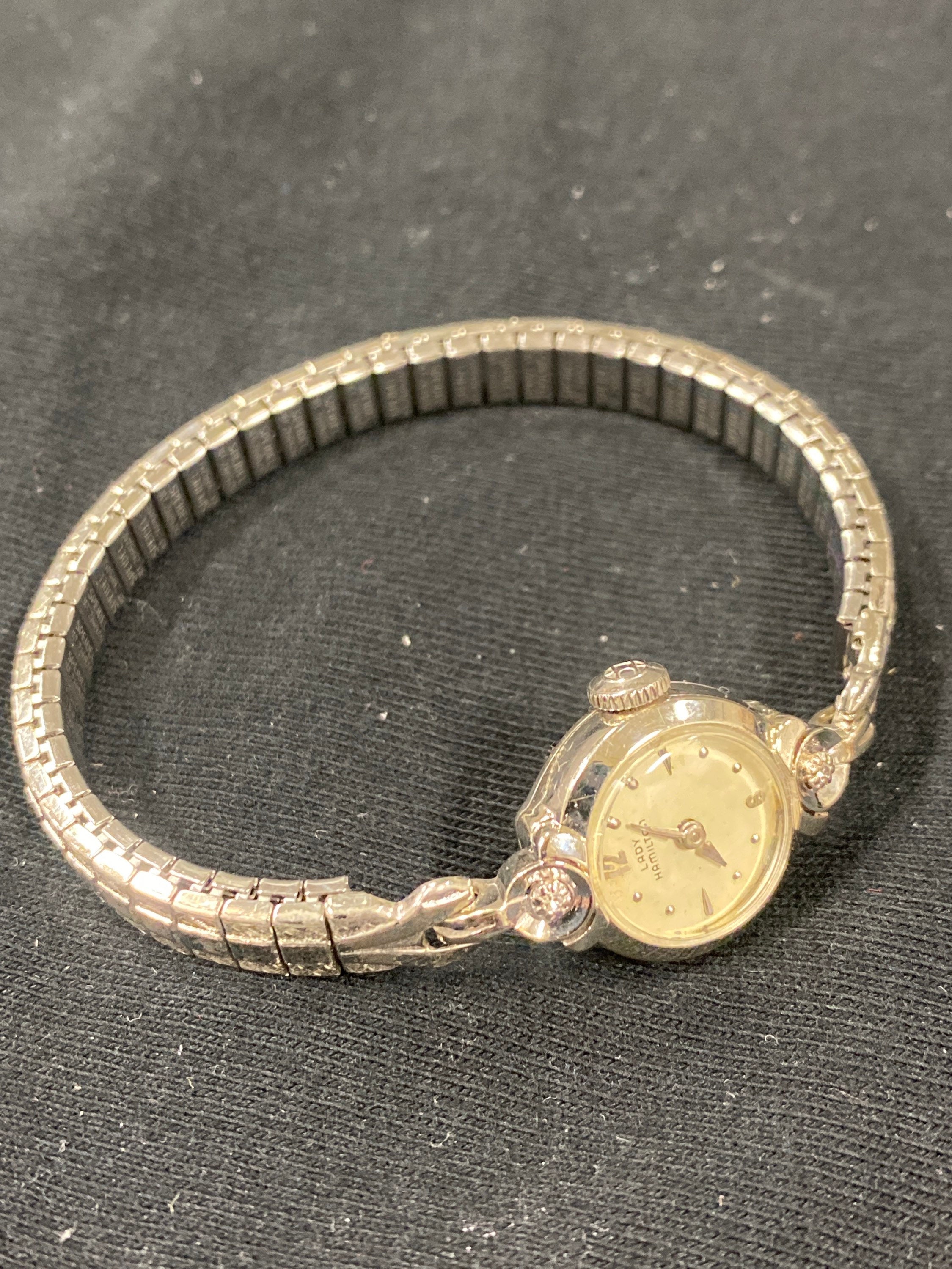 Vintage 1950s Lady Hamilton Gold Watch With 2 Diamonds - Etsy