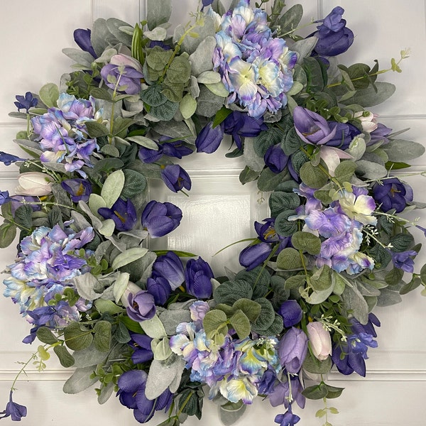 Purple Spring Wreath - Etsy