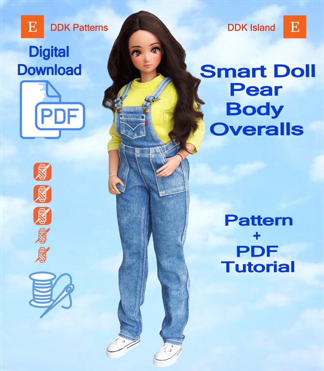 Smart Doll Pear Body Overalls Pattern – Digital Sewing Pattern - Etsy