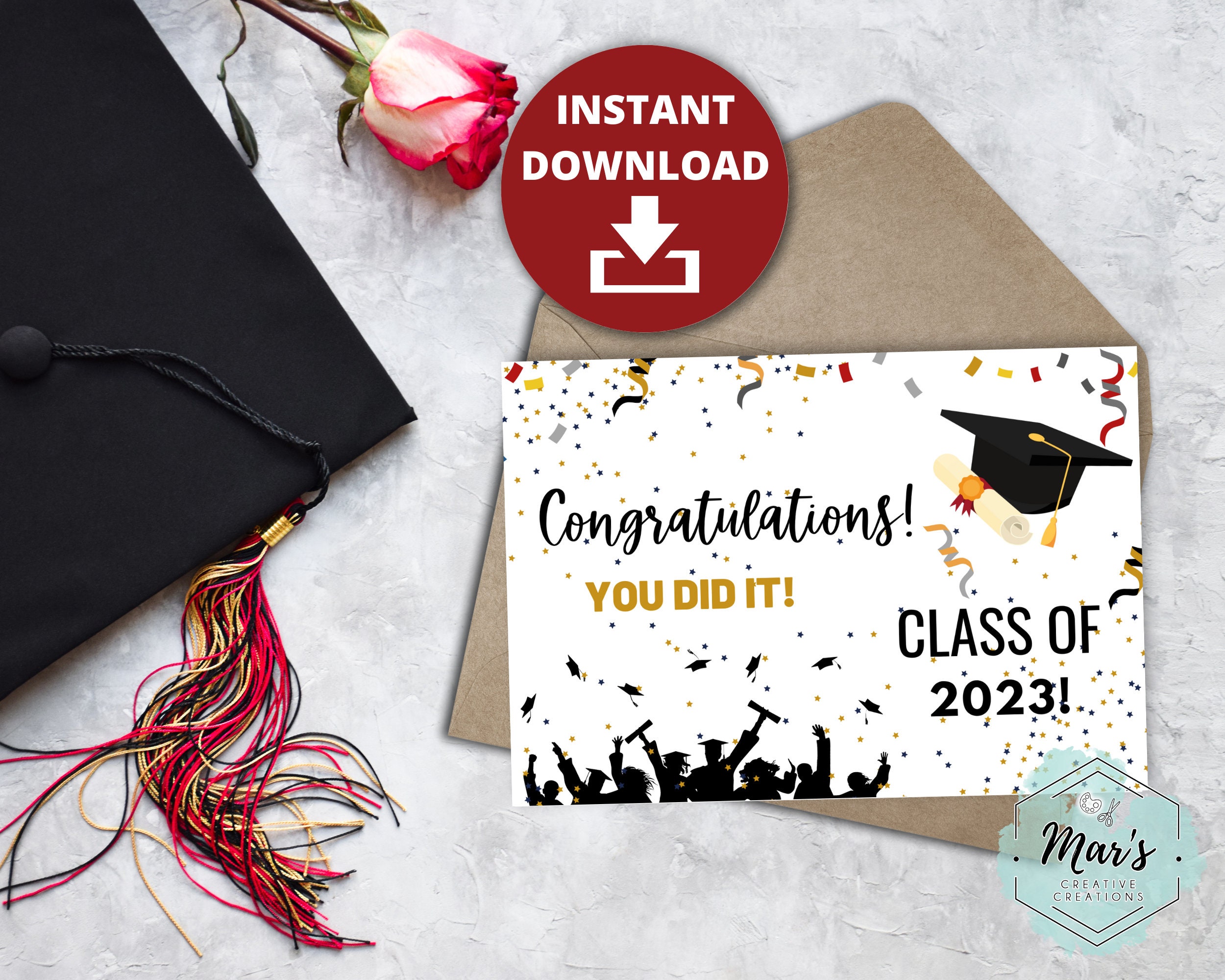 Graduation Card, Printable Graduation Card, Graduation Card 2023, Class ...