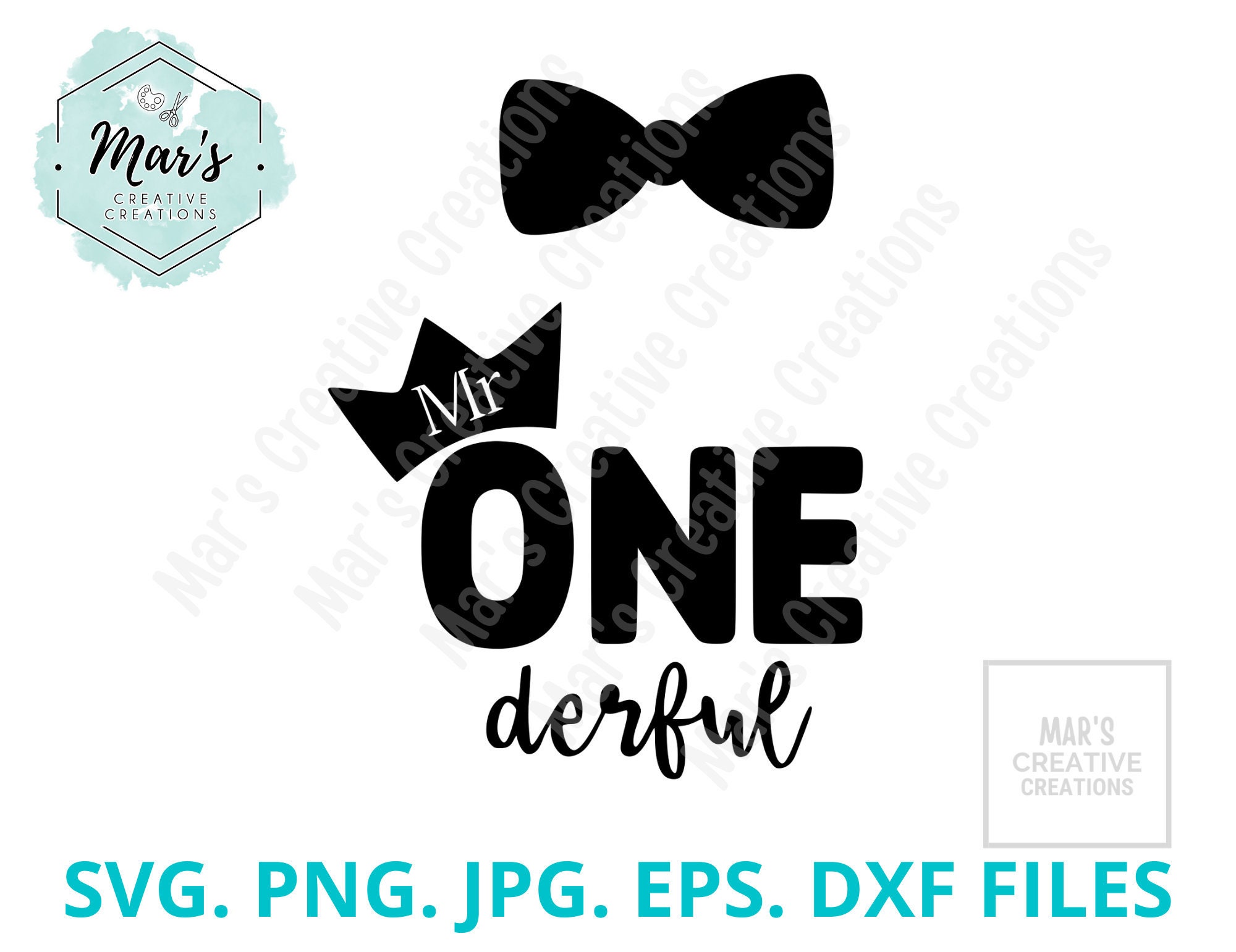 Mr One-derful, Mr One-derful Svg, Mr One-derful Instant Download, Baby ...