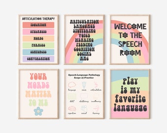 Groovy Speech Therapy Classroom and Office Decor Speech and - Etsy