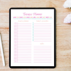 Therapy Daily Printable Digital Planner | SLP OT PT Printable Planner ...