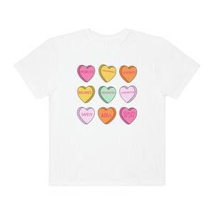 PT Scope Candy Hearts Comfort Colors T-shirt | Physical Therapy Shirt ...