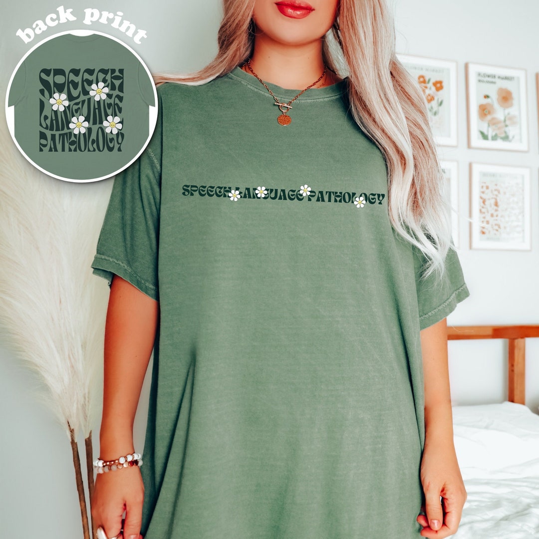 Speech Retro Daisy Comfort Colors T-shirt | Front and Back Print ...