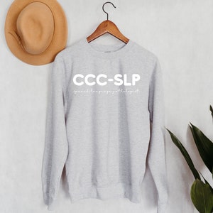 CCC SLP Crewneck Sweatshirt | White Font | SLP Sweatshirt | Speech ...