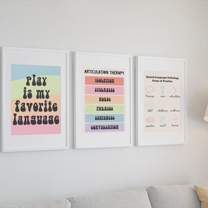 Speech Room Groovy Set of 9 Digital Prints | Speech Room Poster ...