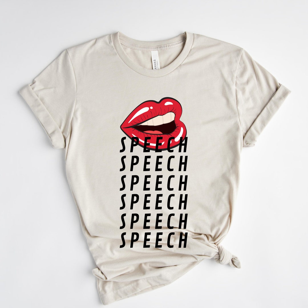 Speech Repeat Short Sleeve T-shirt - Etsy