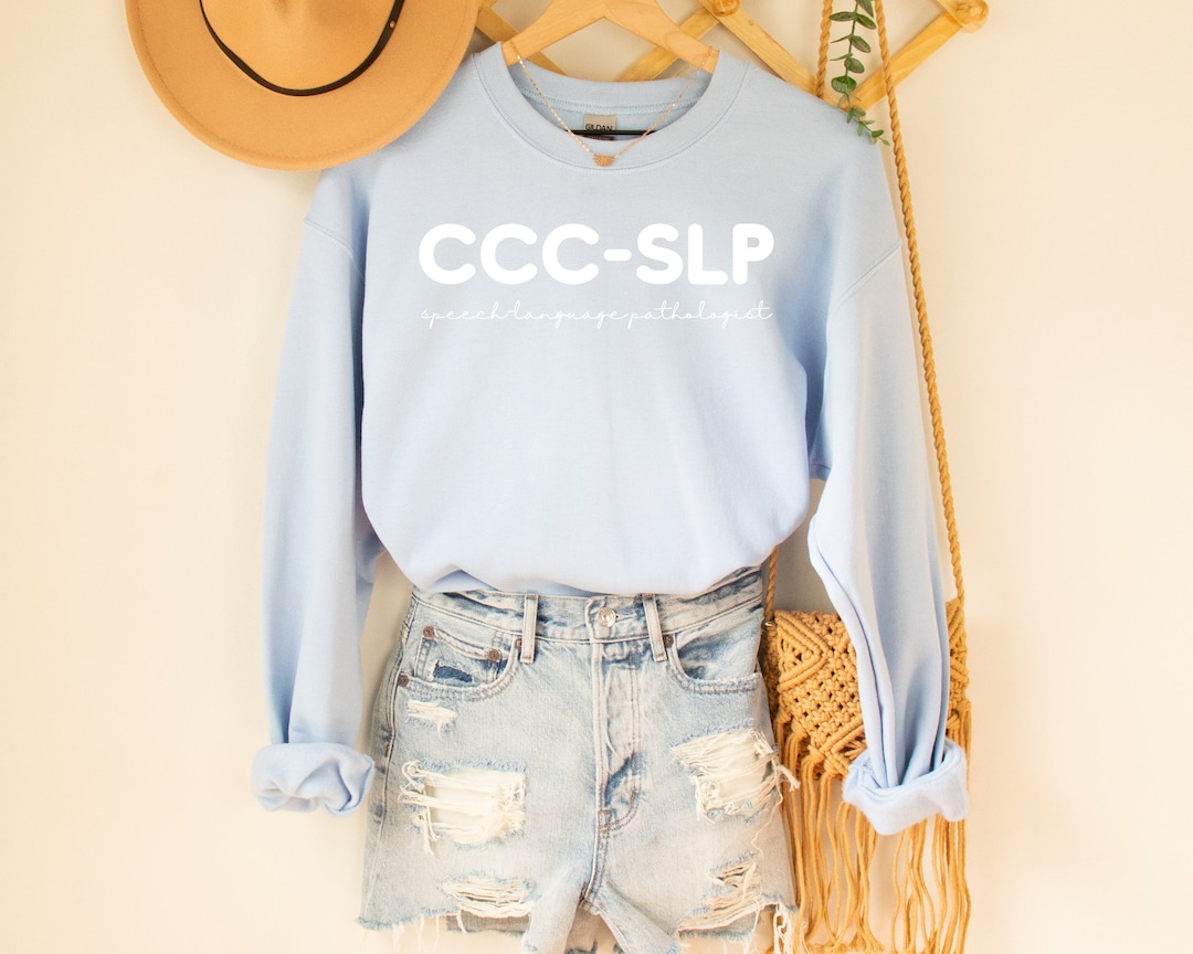 CCC SLP Crewneck Sweatshirt | White Font | SLP Sweatshirt | Speech ...