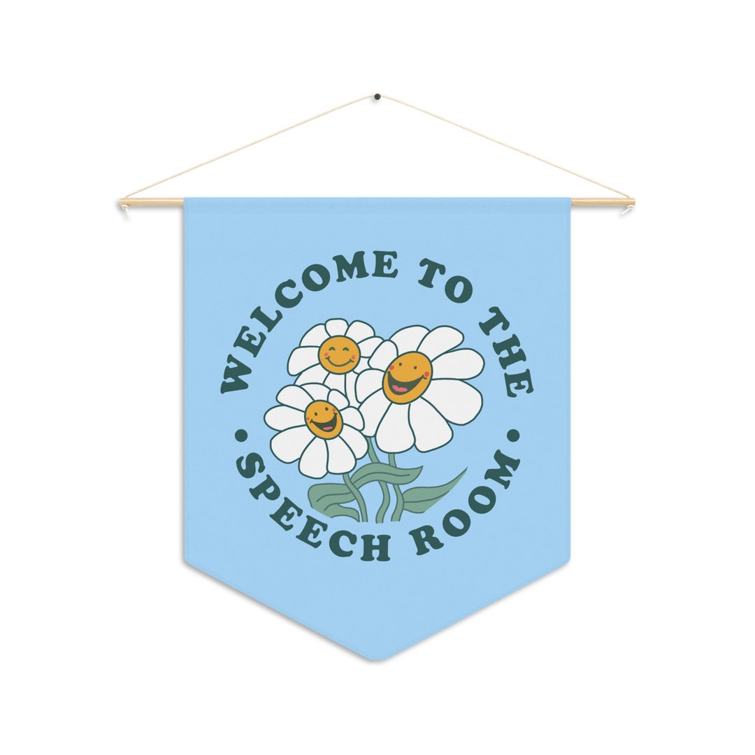 Welcome to the Speech Room Pennant | Speech Classroom Back to School ...