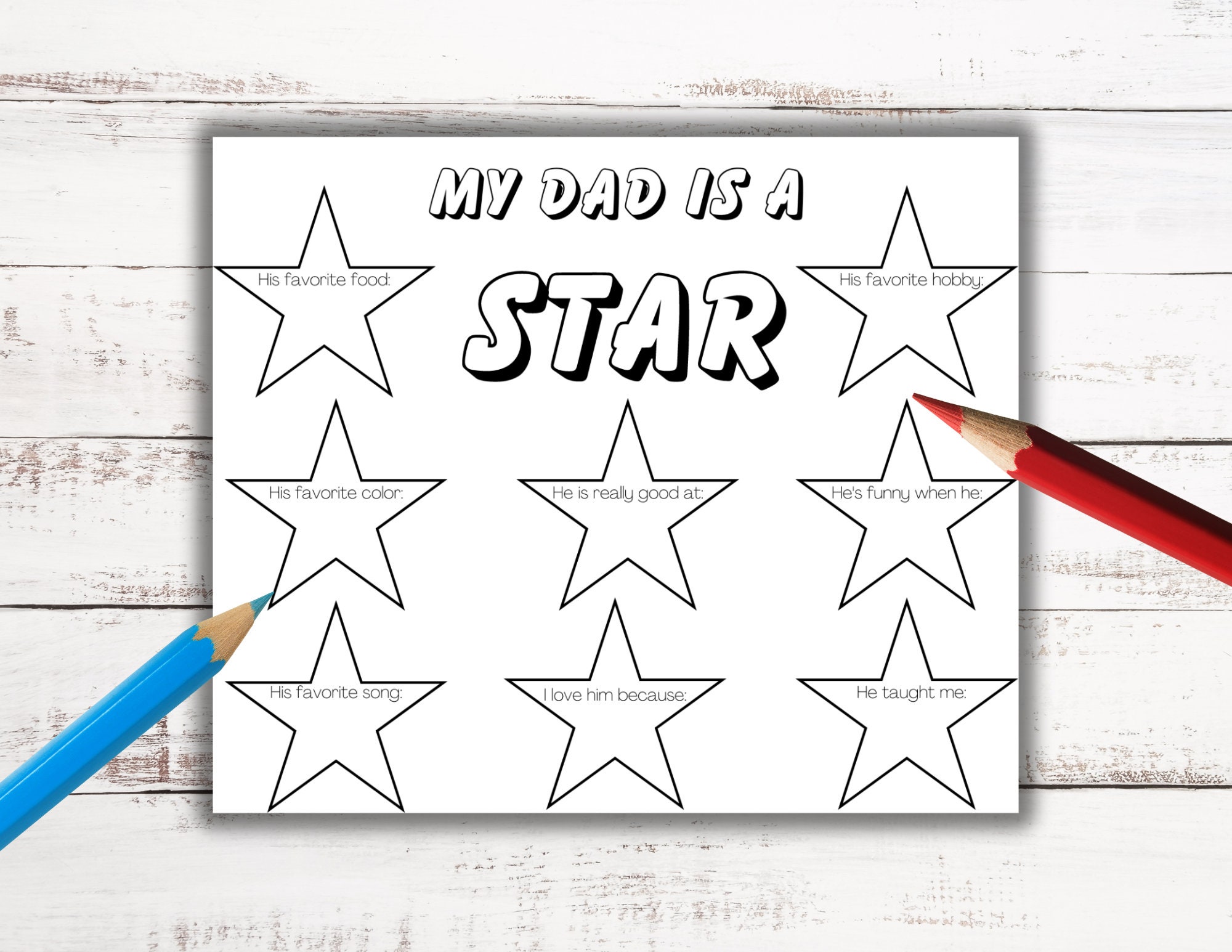 Fathers Day Gift From Kids, Dad Coloring Page Printable, All About Dad ...