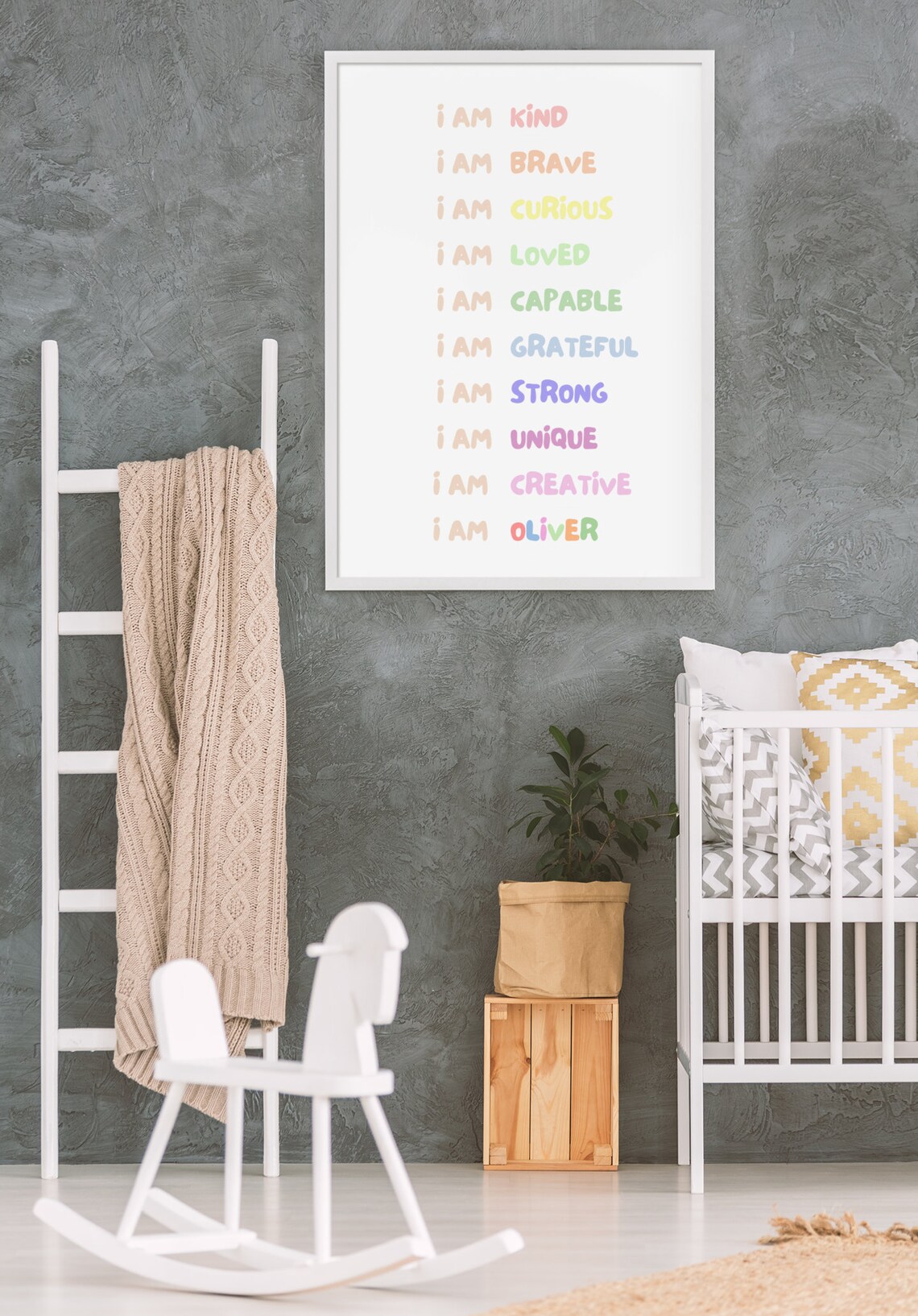 Positive Affirmations for Kids, Printable Rainbow Affirmations, Kids ...