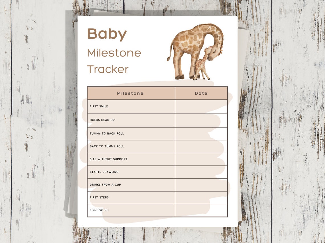 Baby Milestone Tracker DIGITAL PRINT Baby First Years - Etsy