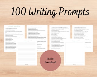 Digital Journal Prompts - 100 Downloadable / Printable Self Care ...