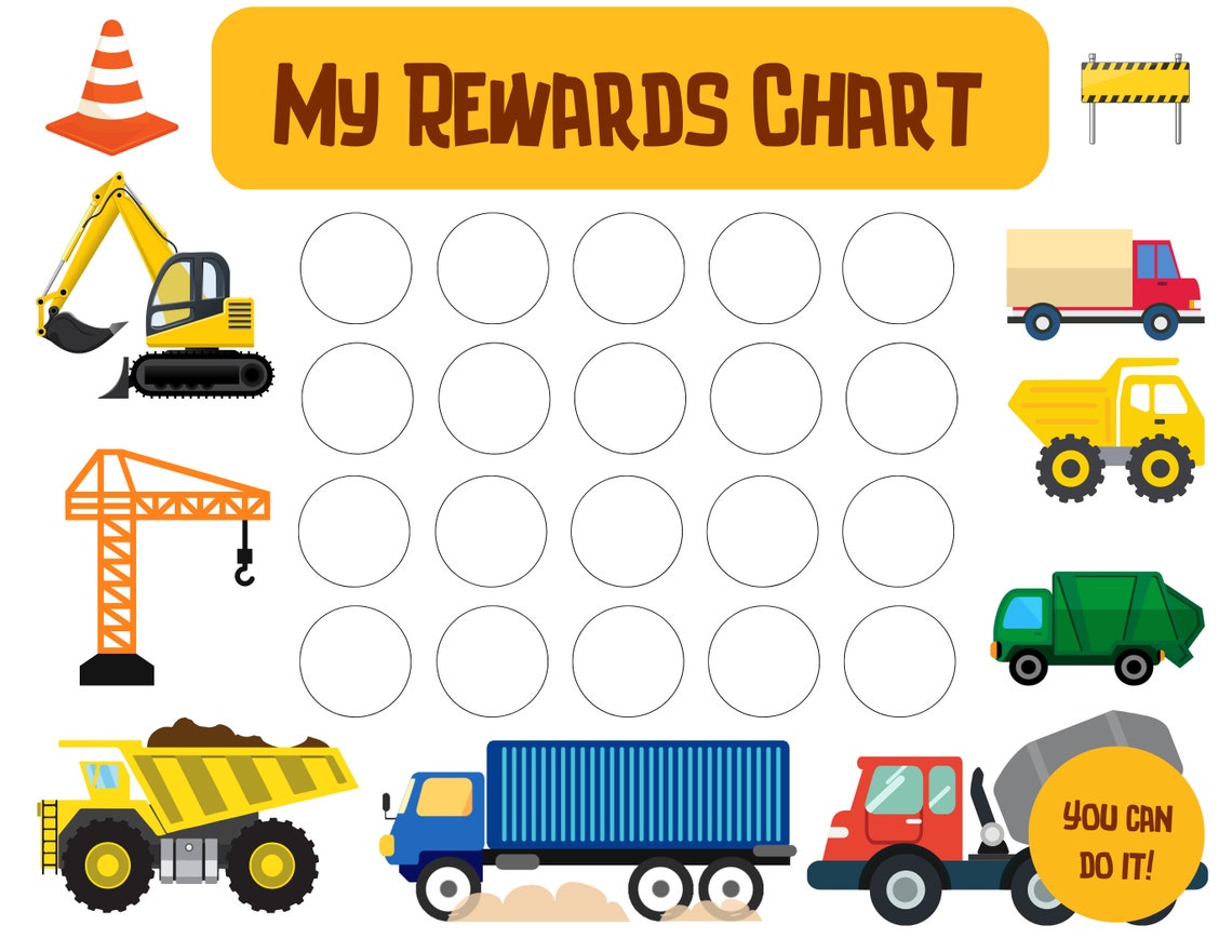 Toddlers Routine Sticker Chart, Kids Habit Reward Tracker, Printable ...