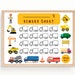Truck Reward Chart for Kids, Toddler Behavior Chart, Cars Reward Chart ...