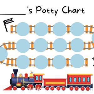 Train Theme Potty Chart Printable for Toddlers, Sticker Chart, Digital ...