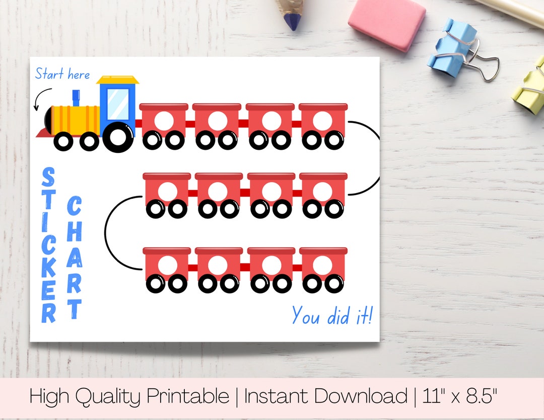 Toddlers Routine Sticker Chart, Kids Habit Reward Chart, Printable ...