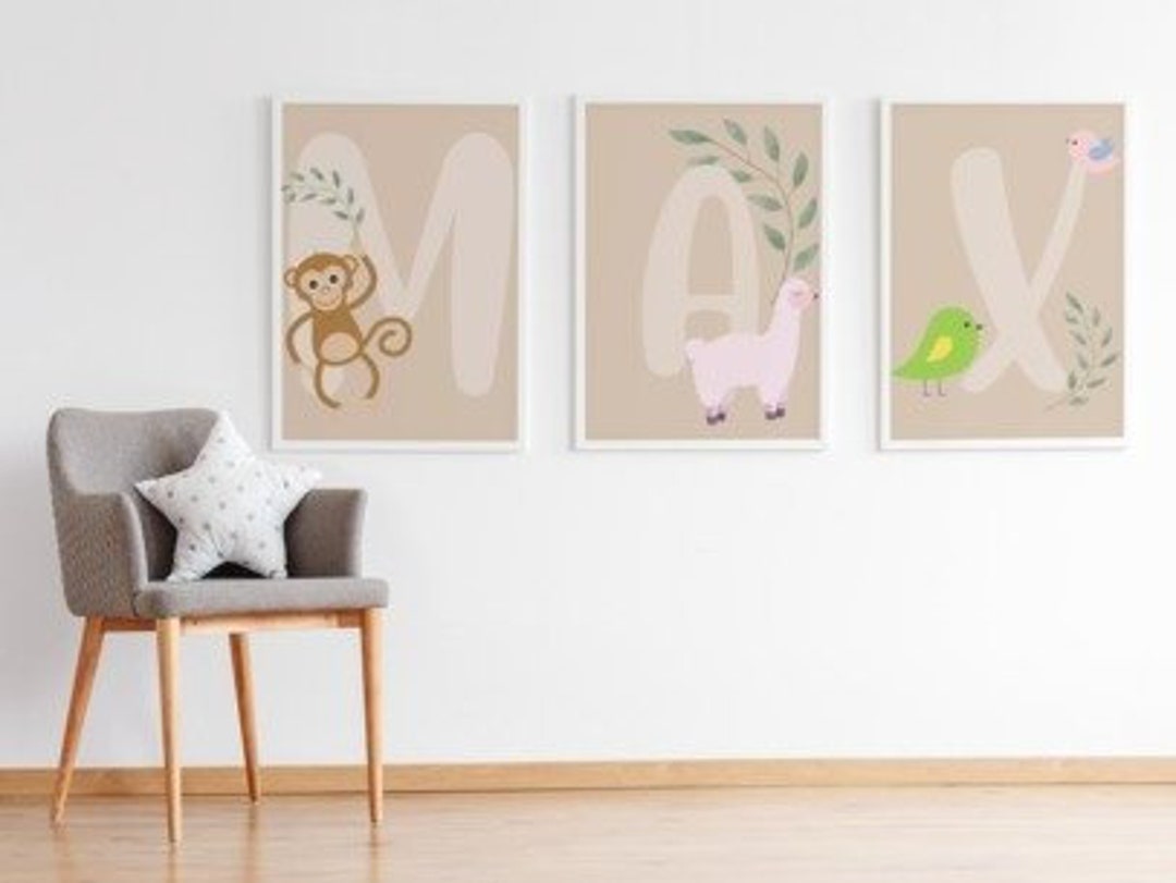 26 Kids Alphabet Letters, Neutral Alphabet Printable for Nursery ...