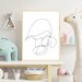 Mommy and Me Line Drawing, Gift for Expecting Mom, Line Wall Art for ...