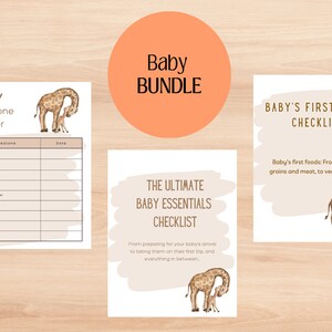 Printable Baby Planner Bundle - Newborn Essentials Checklist, Baby ...