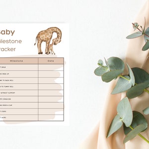 Baby Milestone Tracker - DIGITAL PRINT! Baby First Years Milestones ...