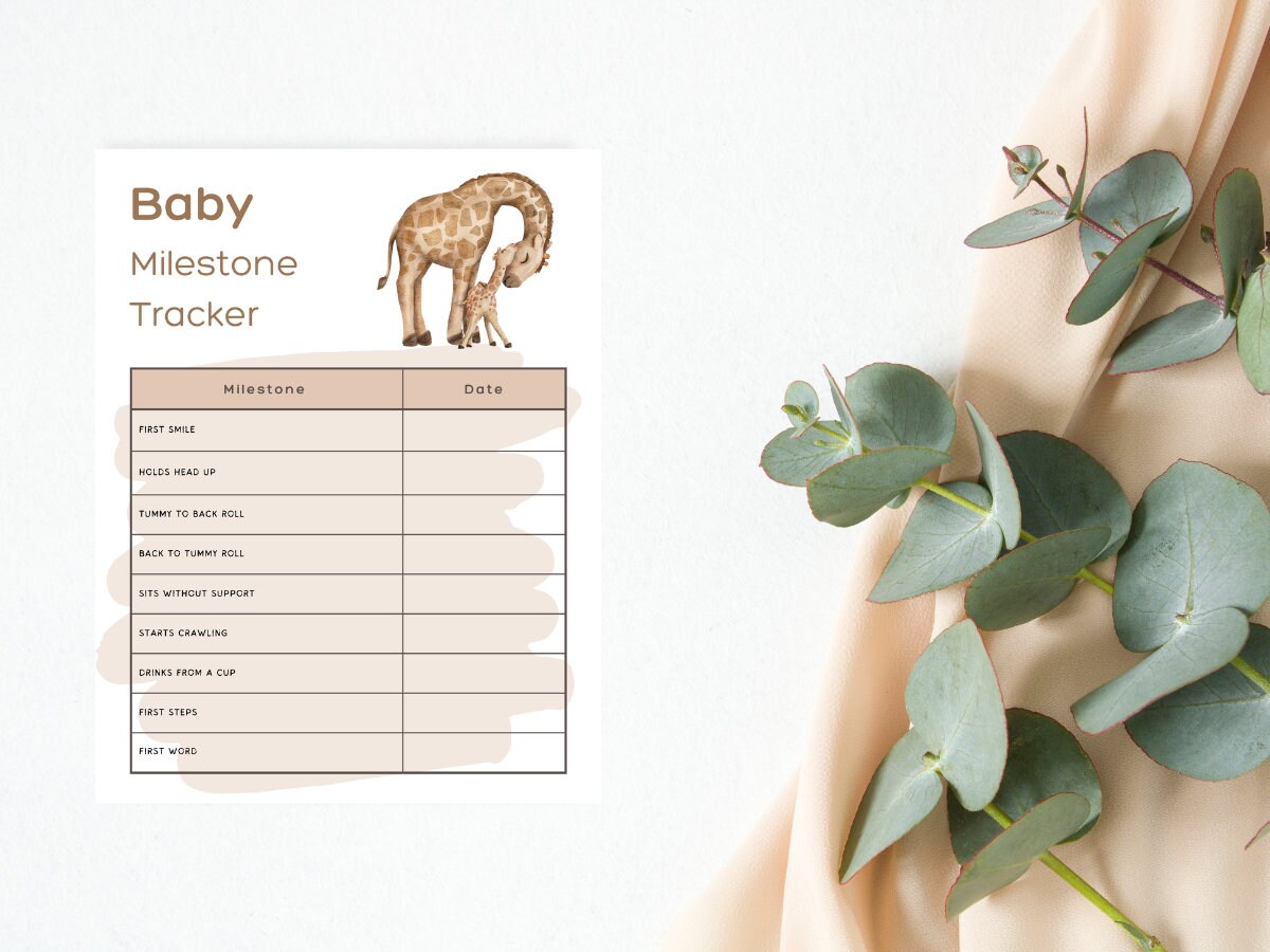 Baby Milestone Tracker - DIGITAL PRINT! Baby First Years Milestones ...