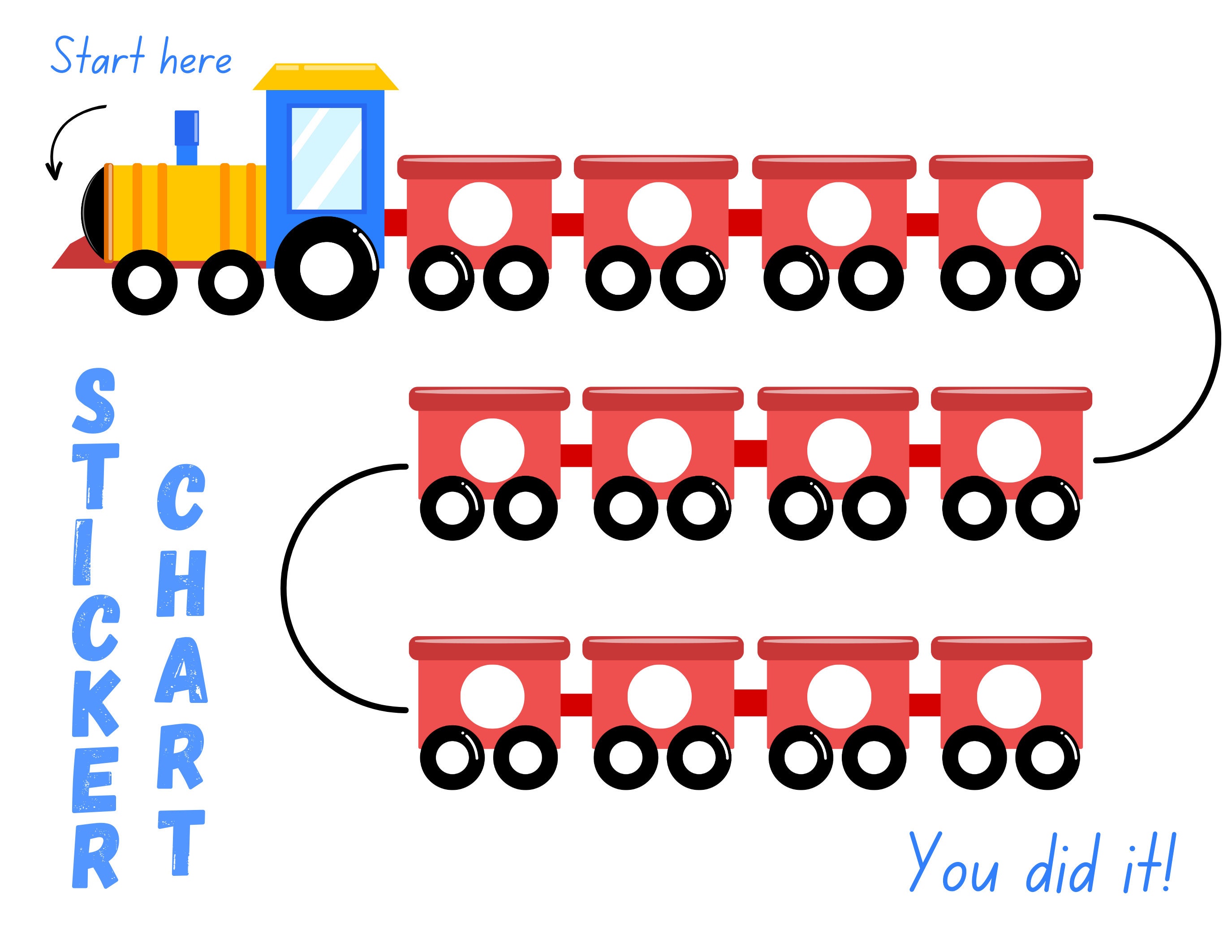 Toddlers Routine Sticker Chart, Kids Habit Reward Chart, Printable ...