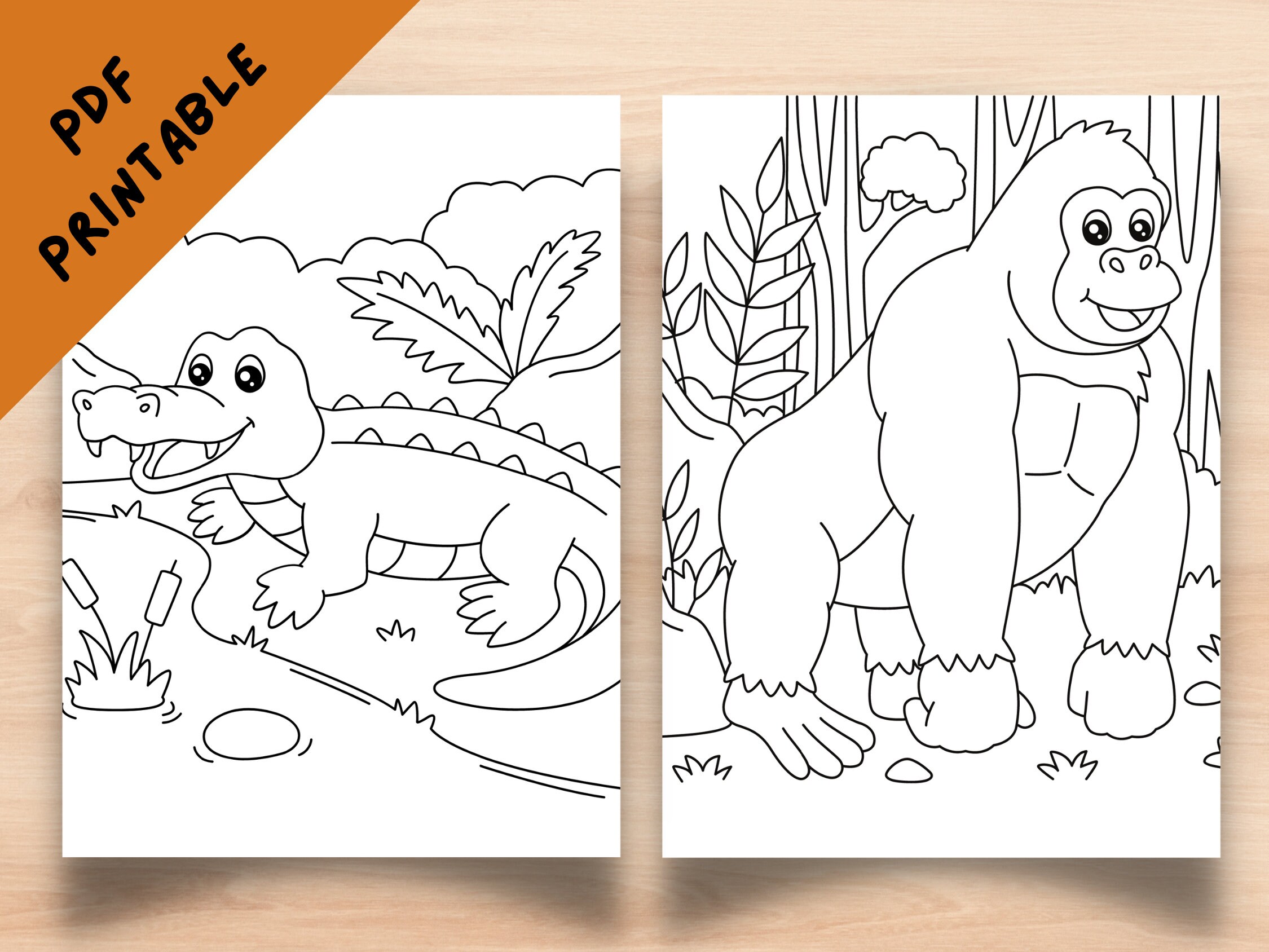 25 Animal Coloring Pages for Toddlers, Printable Coloring Pages for ...