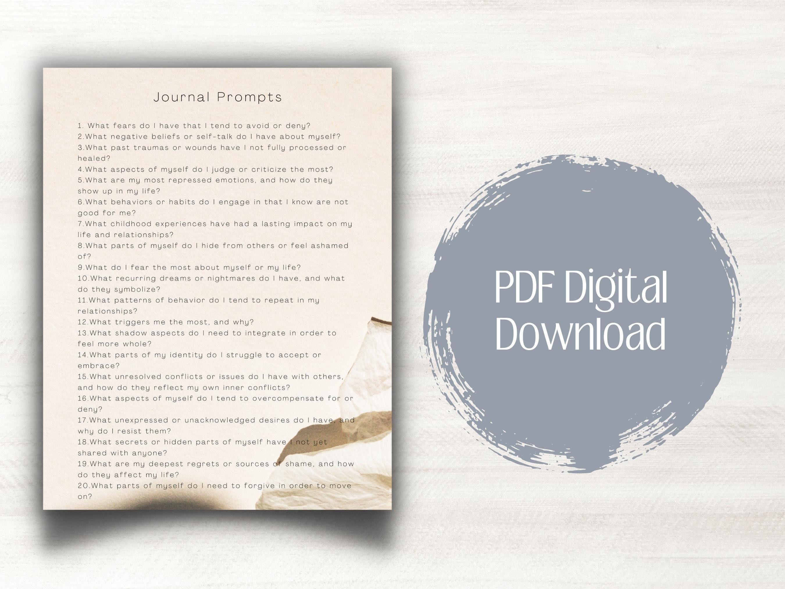 165 Shadow Work Writing Prompts - Journal Prompts for Inner Exploration ...