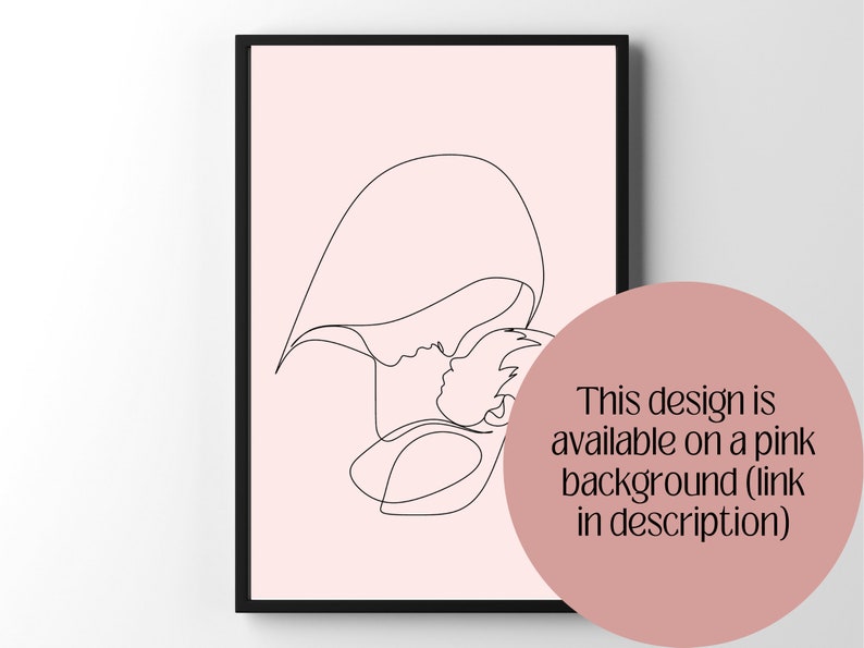 Mommy and Me Line Drawing, Gift for Expecting Mom, Line Wall Art for ...