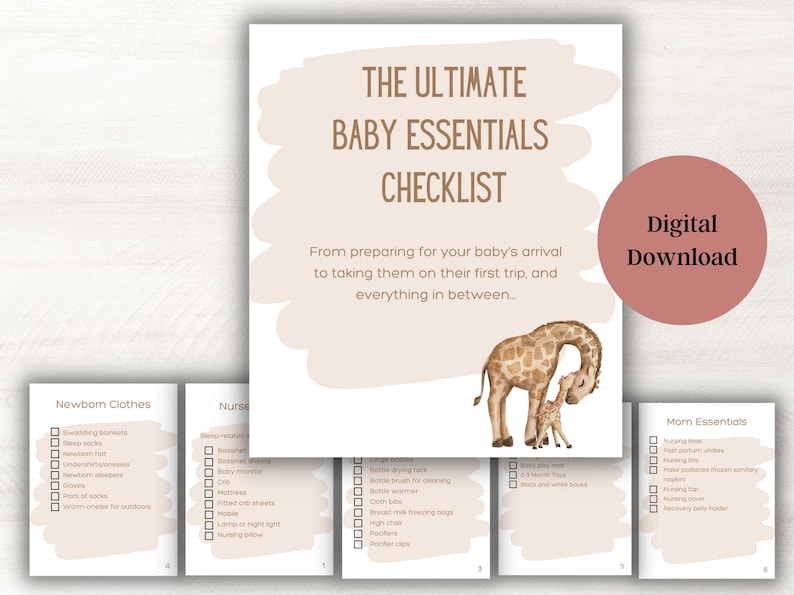 Printable Baby Planner Bundle - Newborn Essentials Checklist, Baby ...