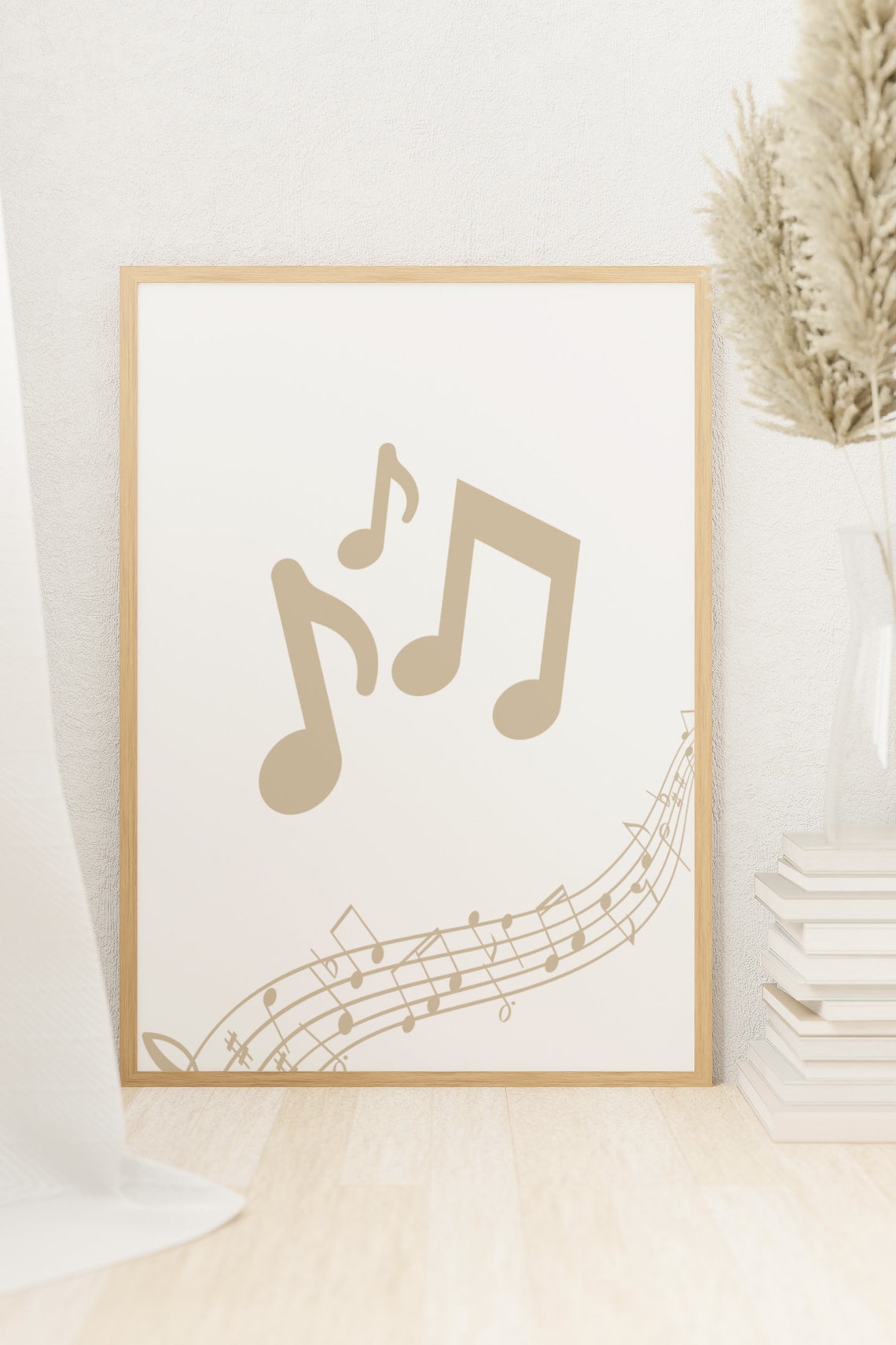 Music Note Set of 4 Digital Download, Treble Clef Bass Clef Printable ...