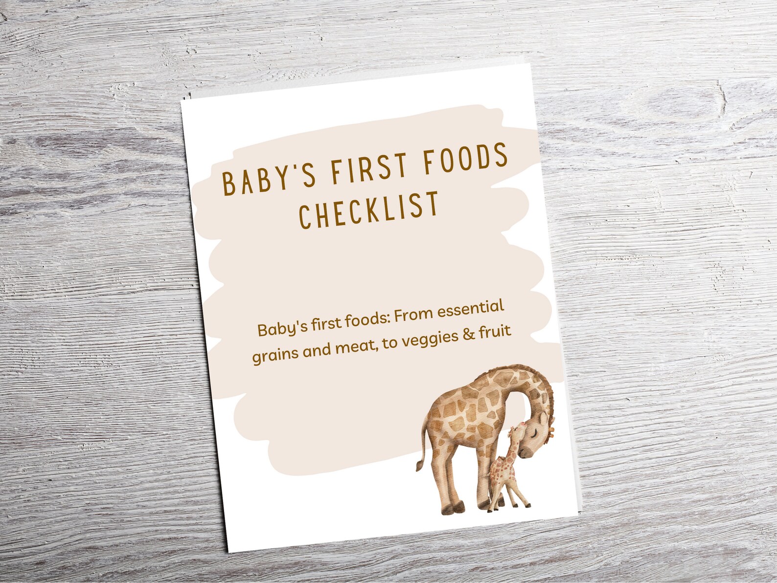 Printable Baby First Foods Checklist, Baby Led Weaning Tracker, Digital ...