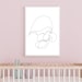 Mommy and Me Line Drawing, Gift for Expecting Mom, Line Wall Art for ...