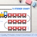 Train Reward Chart for Kids, Toddler Behavior Chart, Boy Potty Reward ...